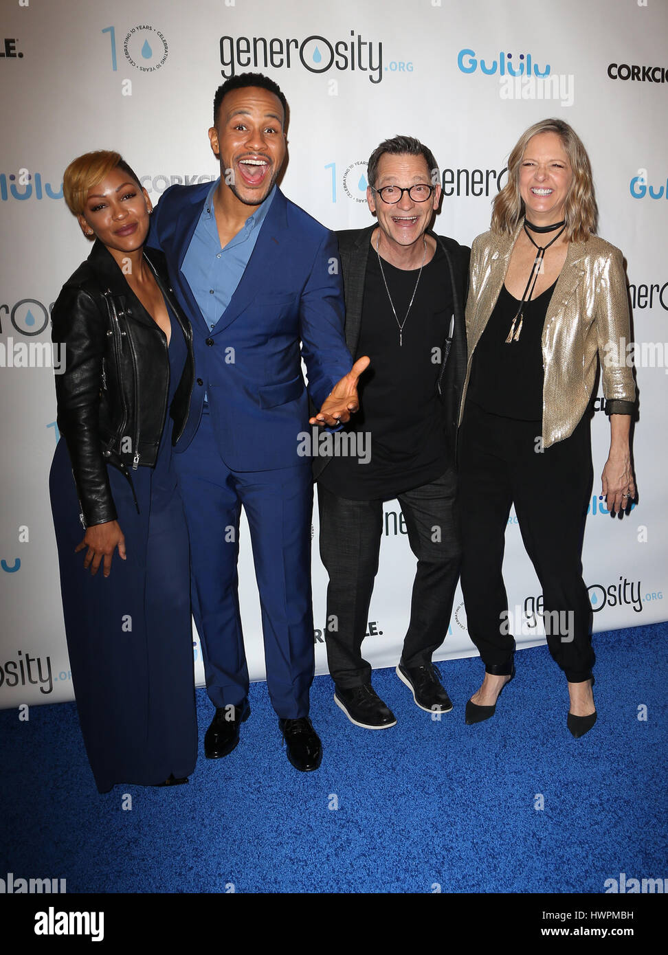 Beverly Hills, USA. 21st Mar, 2017. Meagan Good, DeVon Franklin, Philip Wagner, Holly Wagner, at ...
