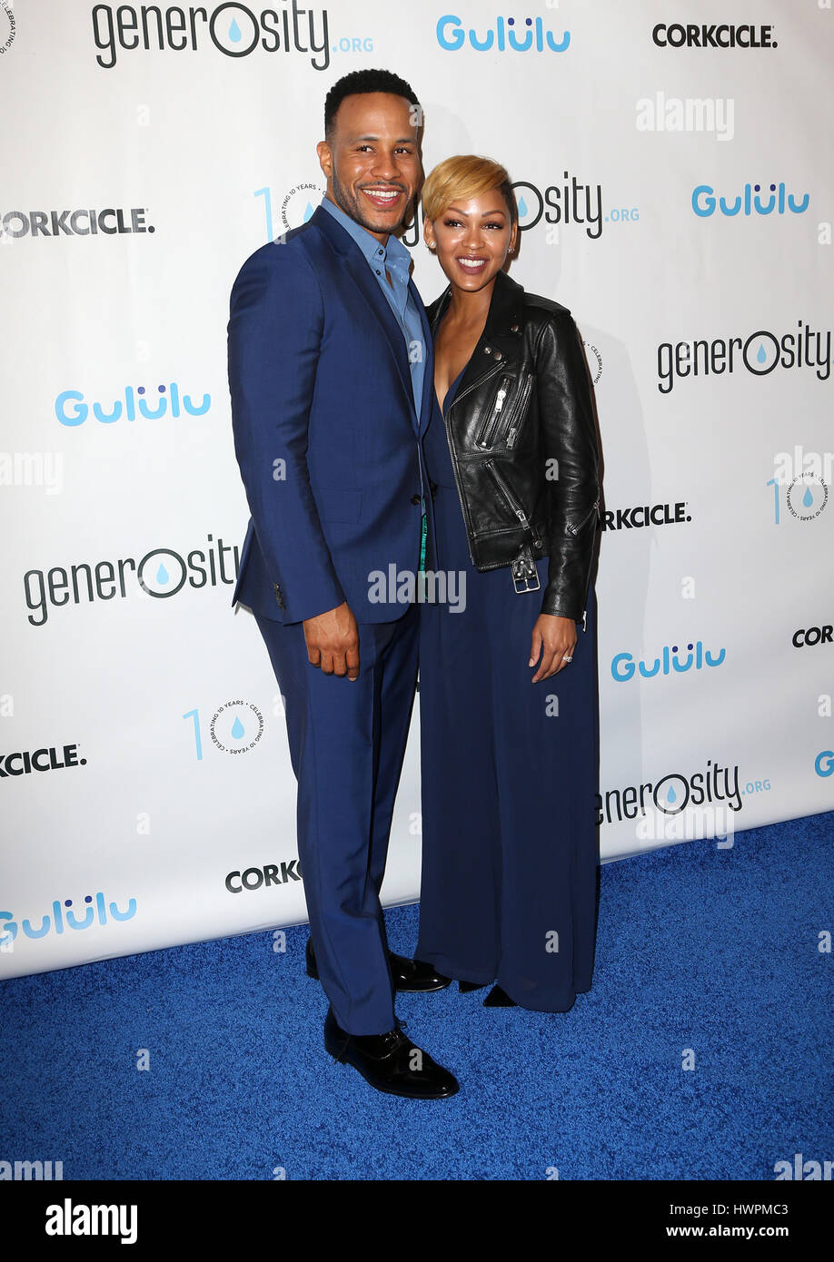 Beverly Hills, USA. 21st Mar, 2017. DeVon Franklin, Meagan Good, at Generosity.org Fundraiser ...
