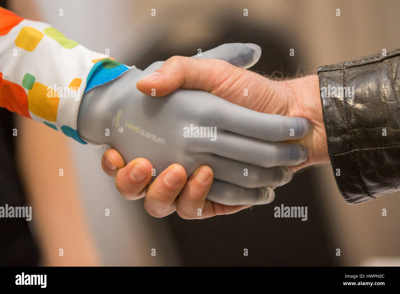 Ostrava, Czech Republic. 22nd Mar, 2017. Presentation of Bionic hand ...