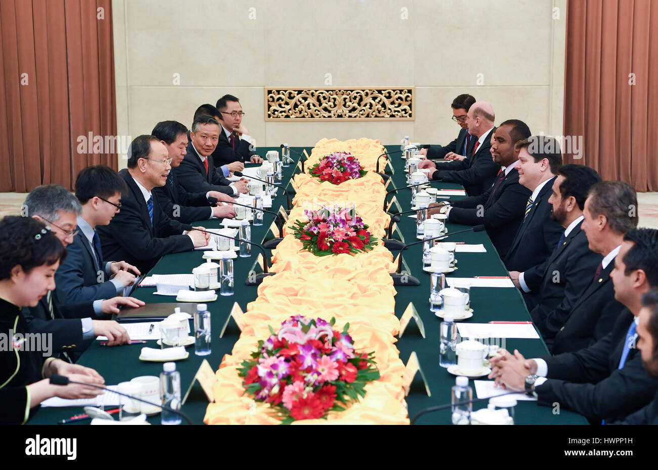 Beijing, China. 22nd Mar, 2017. Du Qinglin, vice chairman of the ...