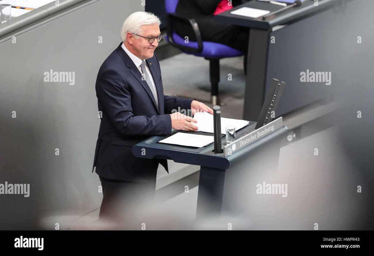 Berlin, Berlin. 22nd Mar, 2017. German President Frank-Walter ...