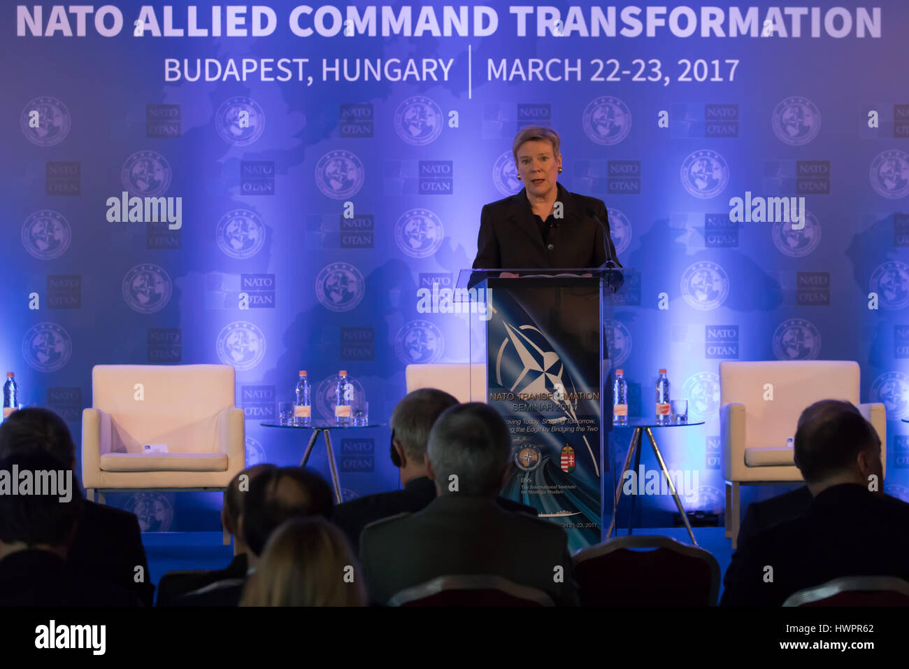 Budapest. 22nd Mar, 2017. NATO Deputy Secretary General Rose ...