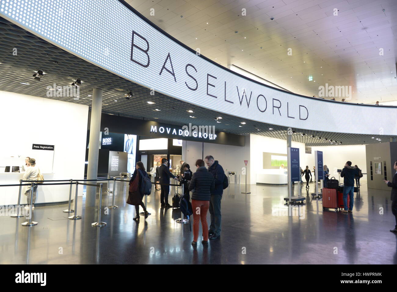 Basel, Switzerland. 22nd Mar, 2017. The entrance of the Watch and ...