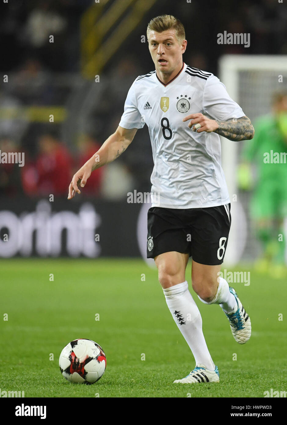 Dortmund, Germany. 22nd Mar, 2017. Germany's Toni Kroos plays the ball ...