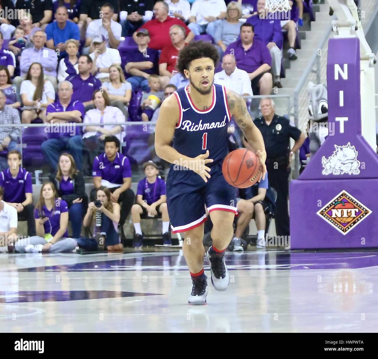 Fort Worth Texas, USA. 21st Mar, 2017. NIT quarterfinal, Richmond guard ...