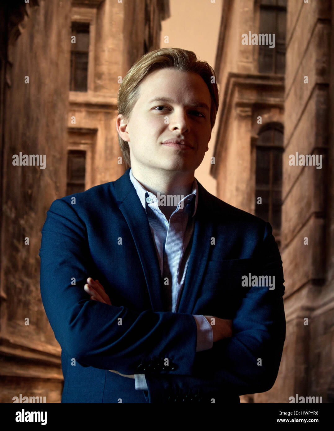 Berlin, Germany. 22nd Mar, 2017. The US journalist Ronan Farrow during ...