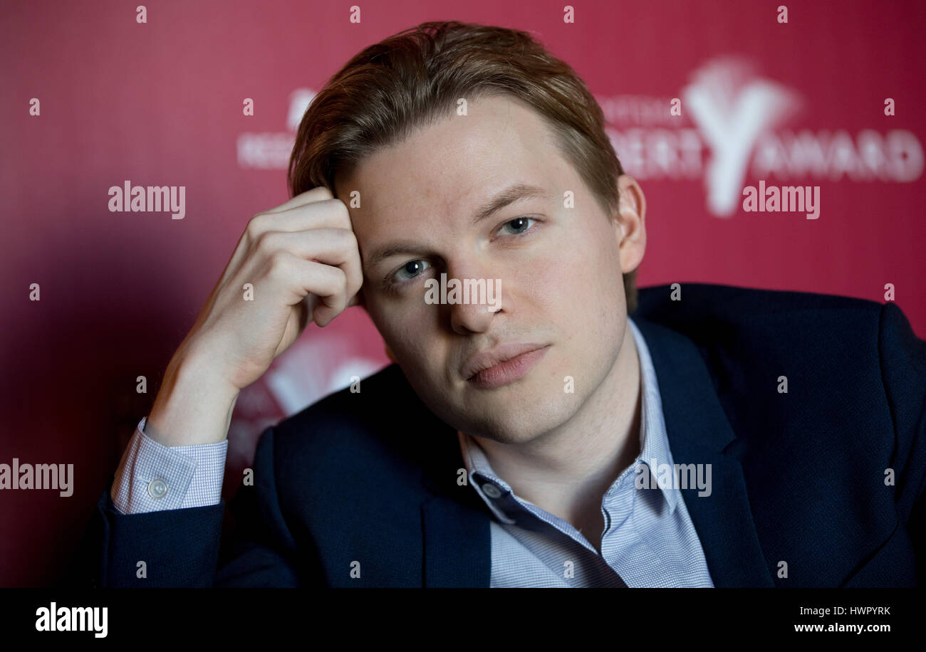 Berlin, Germany. 22nd Mar, 2017. The US journalist Ronan Farrow during ...