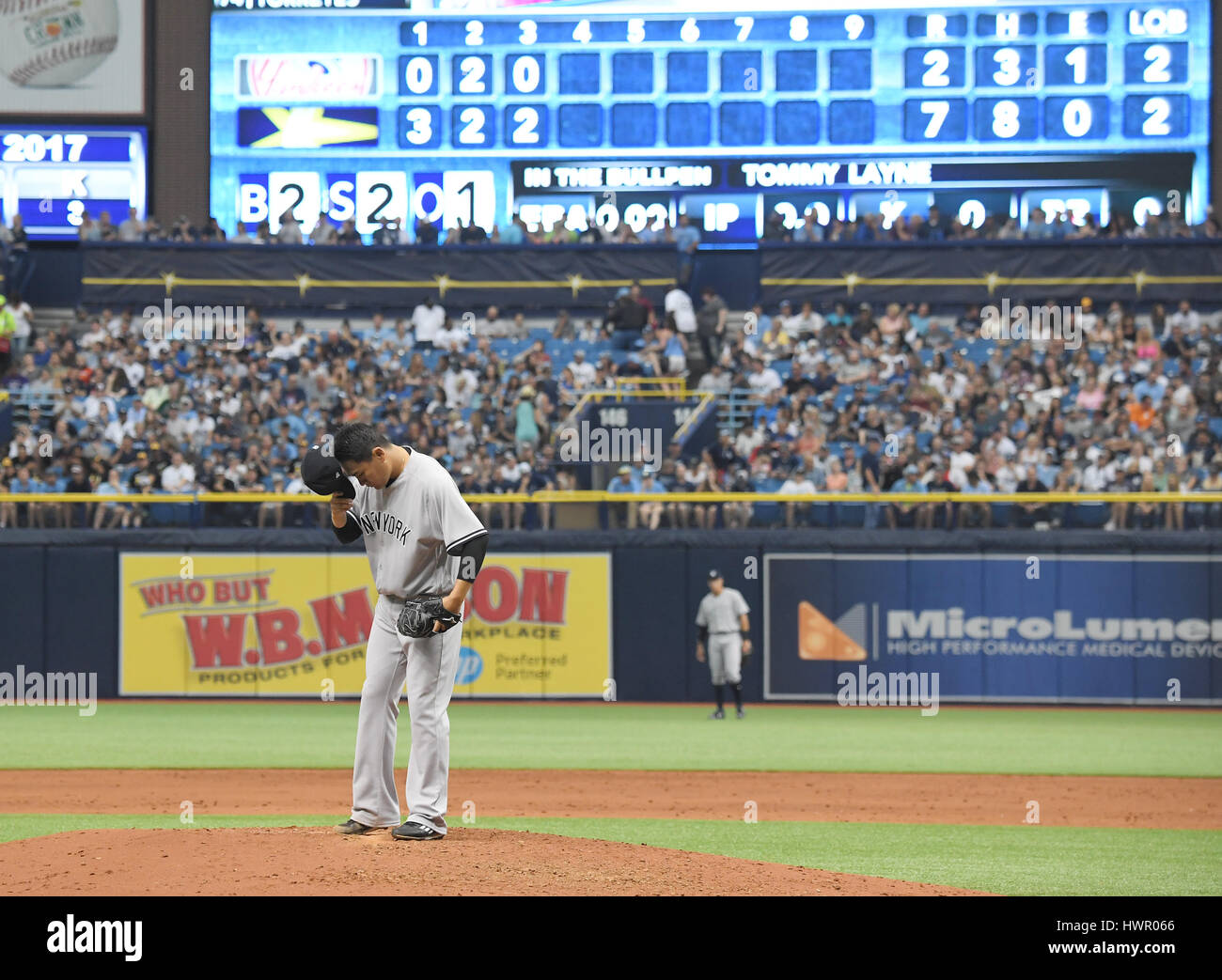St. Petersburg, Florida, USA. 2nd Apr, 2016. Masahiro Tanaka (Yankees) MLB : New York Yankees ...