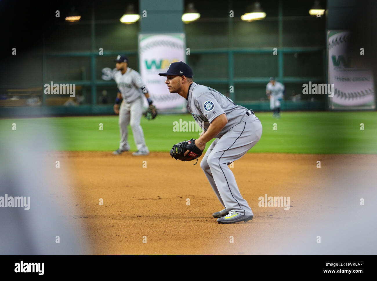 Houston, TX, USA. 3rd Apr, 2017. Seattle Mariners first baseman Danny ...