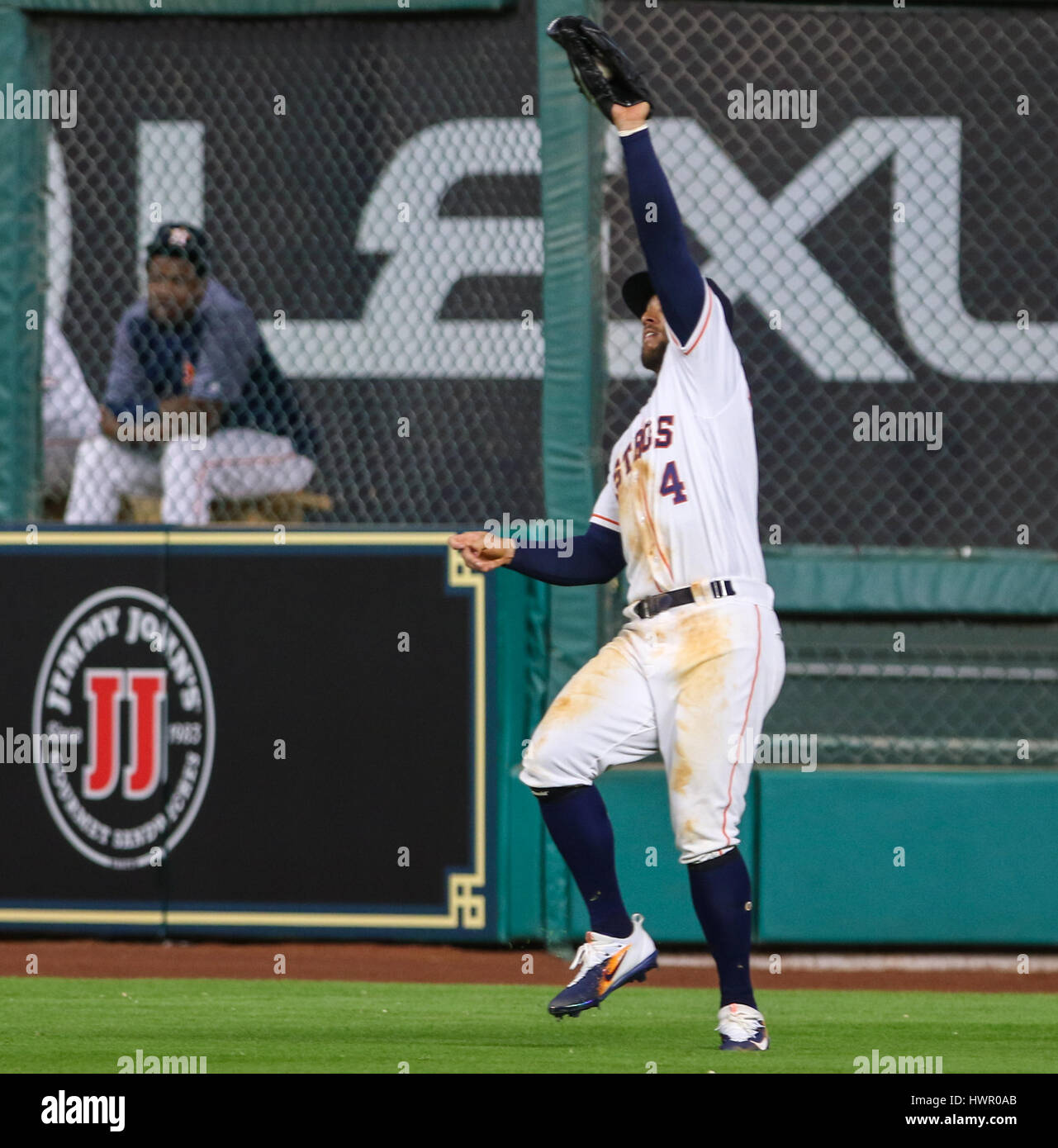 Houston, TX, USA. 3rd Apr, 2017. Houston Astros right fielder George ...