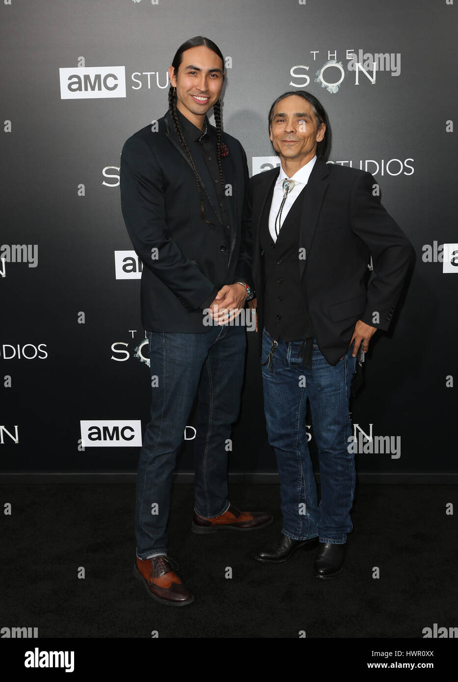 Hollywood, Ca. 03rd Apr, 2017. Tatanka Means, Zahn McClarnon, At AMC's ...