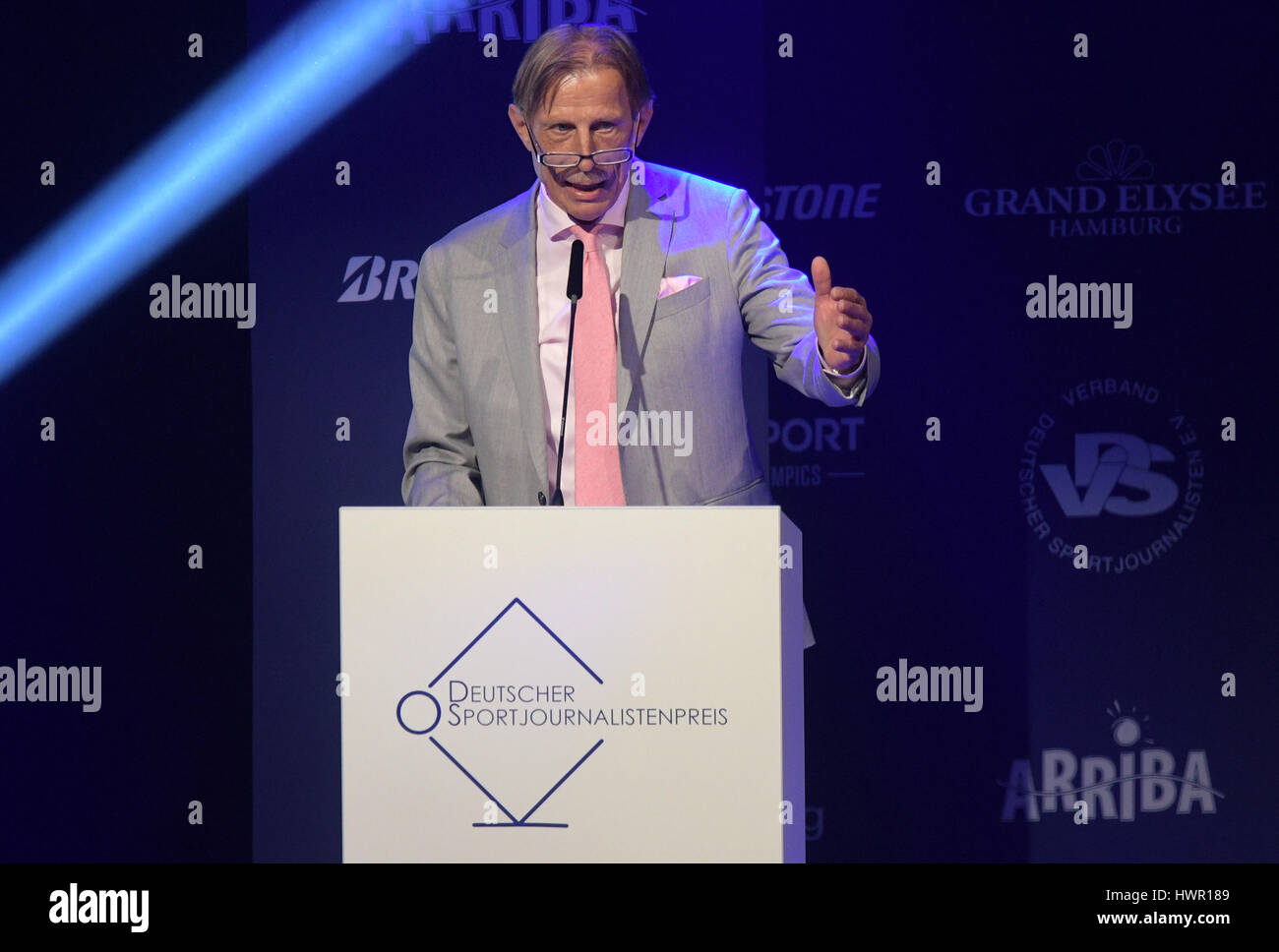 Hamburg, Germany. 3rd Apr, 2017. German soccer coach Christoph Daum ...
