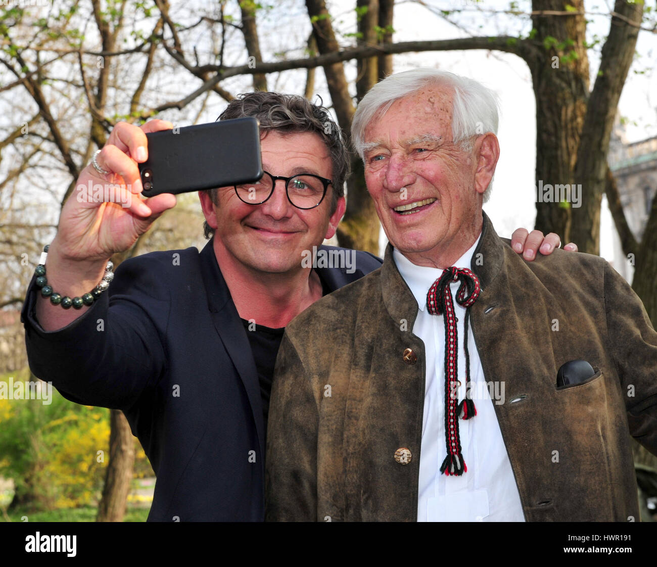 Munich, Germany. 3rd Apr, 2017. The actor Siegfried Rauch and Hans Sigl ...