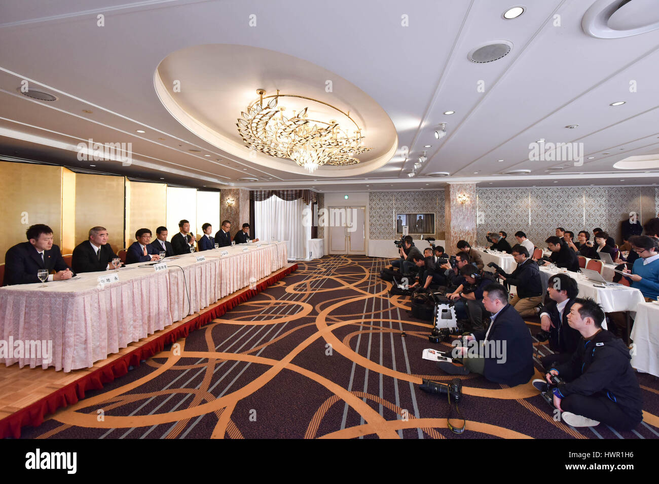 Tokyo, Japan. 3rd Apr, 2017. General view Boxing : Daigo Higa, Ryota ...