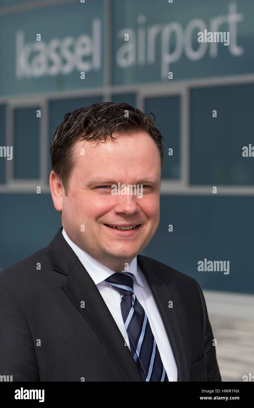 The new managing director of Kassel Aiport, Lars Ernst, smiles during ...