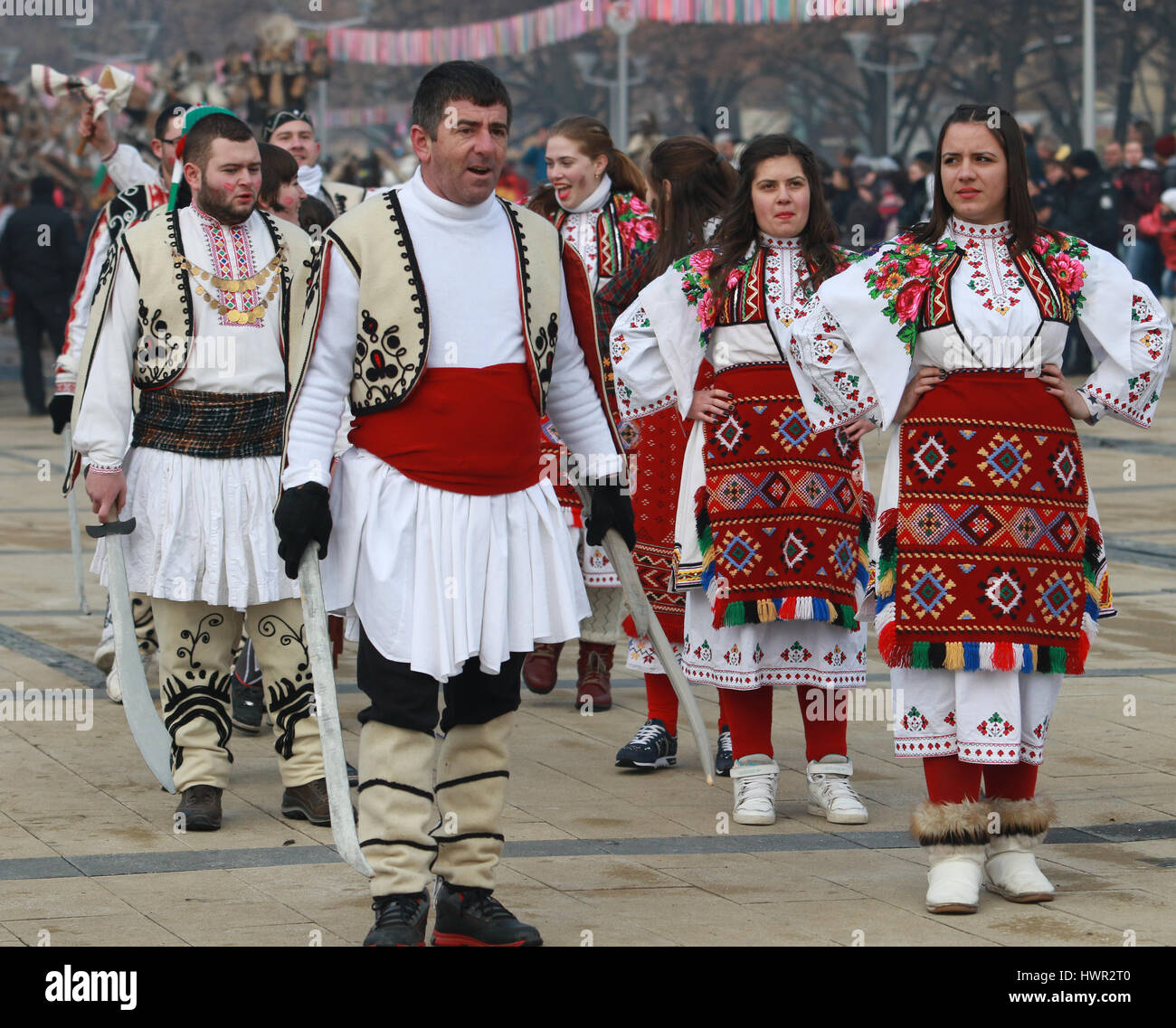 Authentic folk costumes from Bulgaria Stock Photo - Alamy