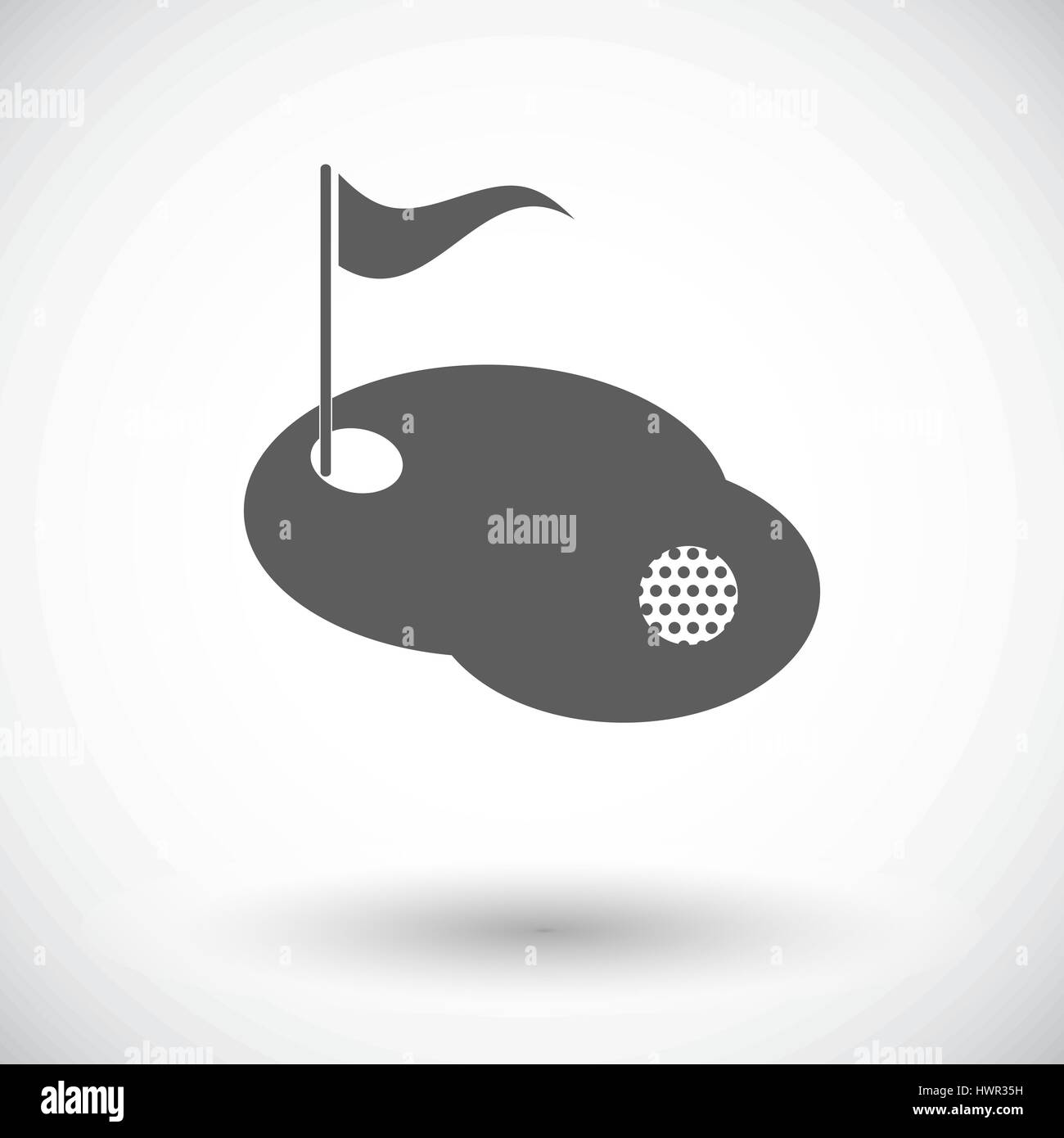 Golf. Single flat icon on white background. Vector illustration Stock ...