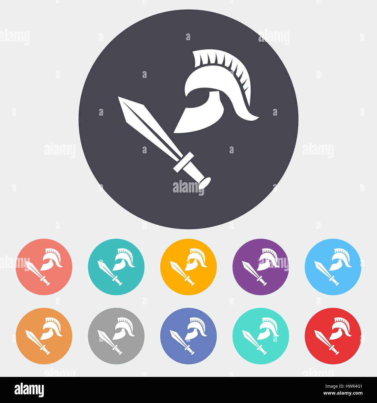 History. Single flat icon on the circle. Vector illustration Stock ...