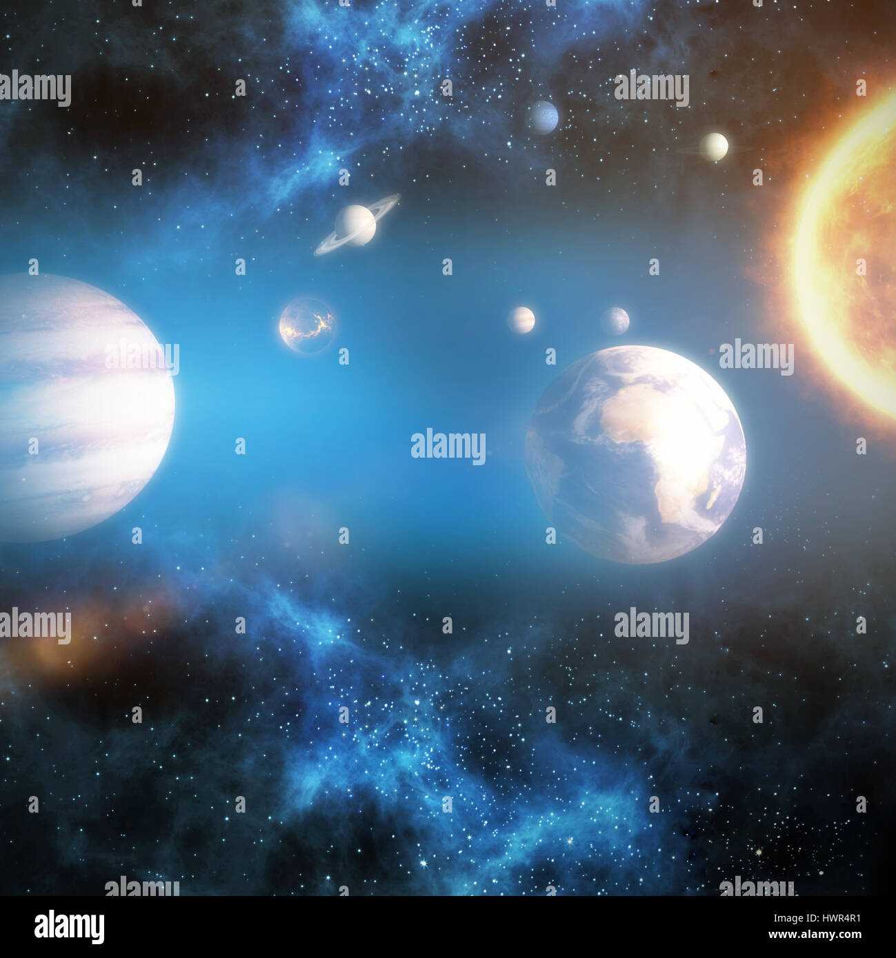 Solar System Planets White Background High Resolution Stock Photography ...