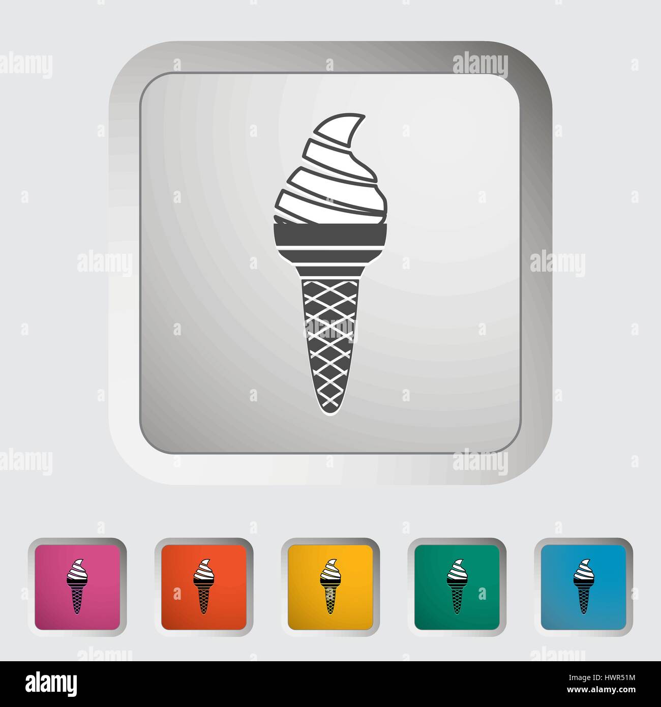 Ice Cream. Single icon. Vector illustration Stock Vector Image & Art ...