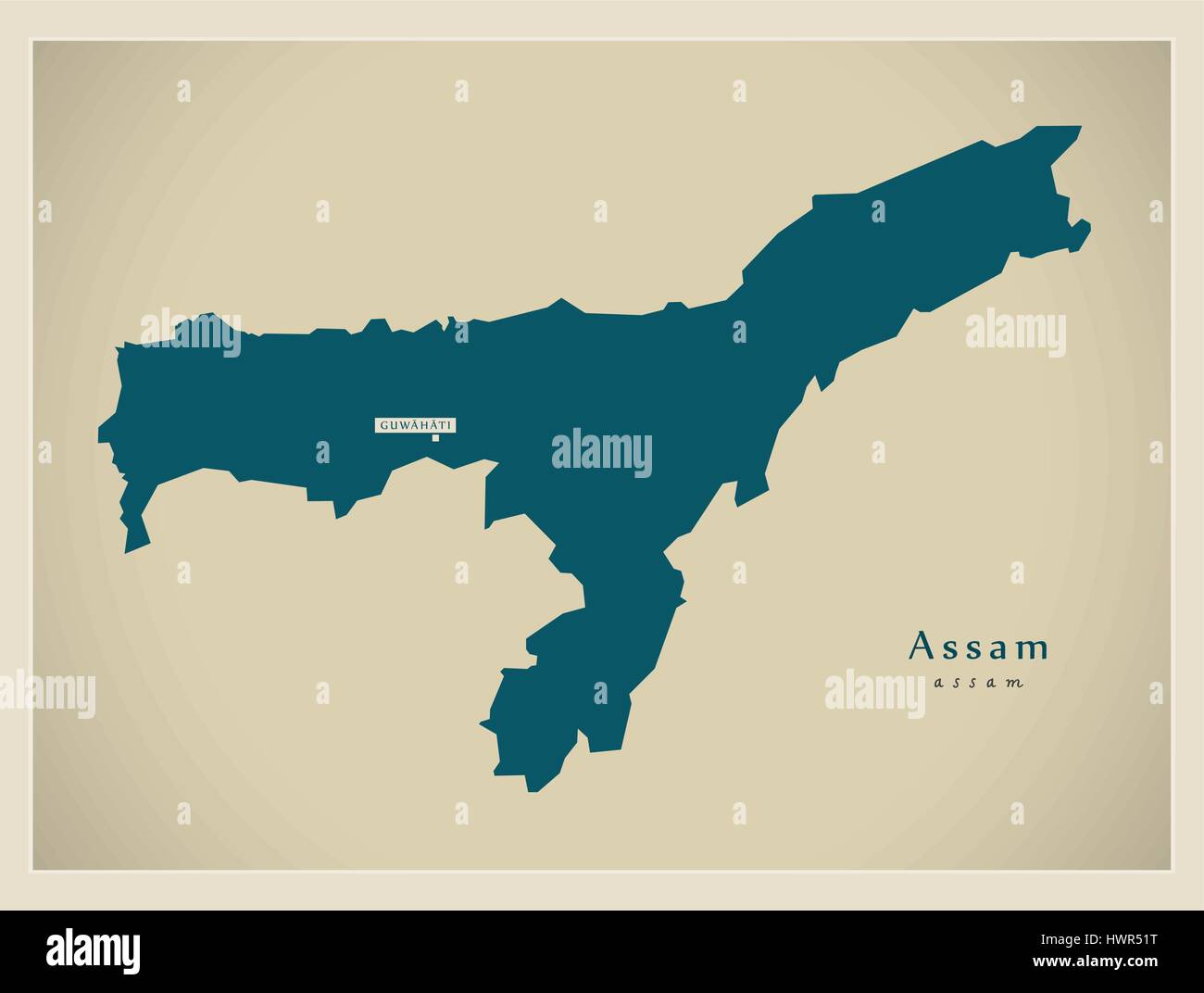 Assam map hi-res stock photography and images - Alamy
