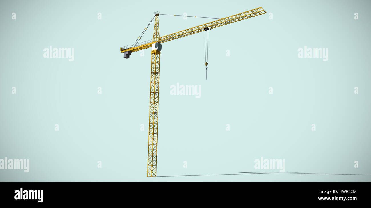 Studio Shoot of a crane against blue background Stock Photo - Alamy