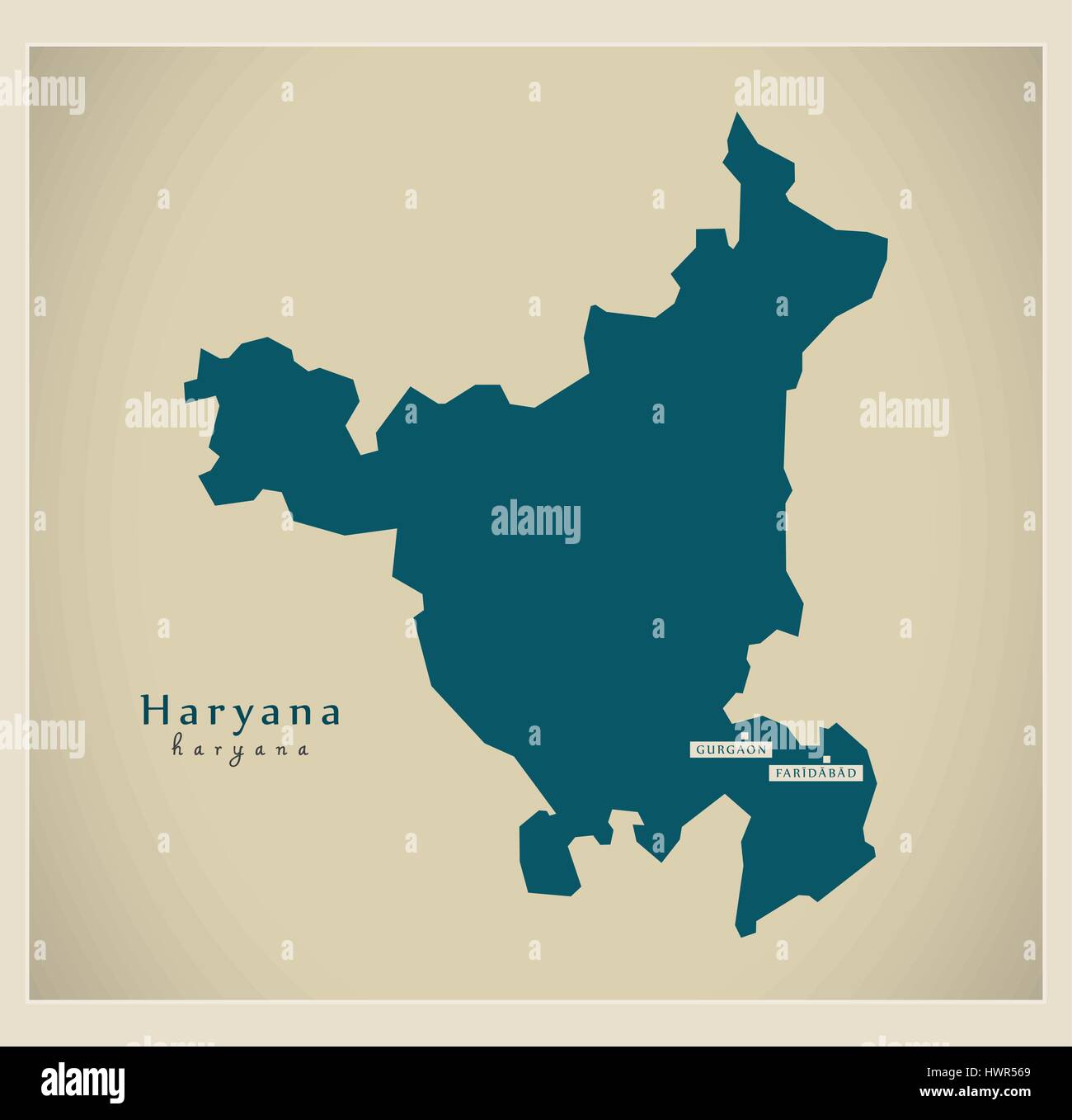 Haryana map hi-res stock photography and images - Alamy