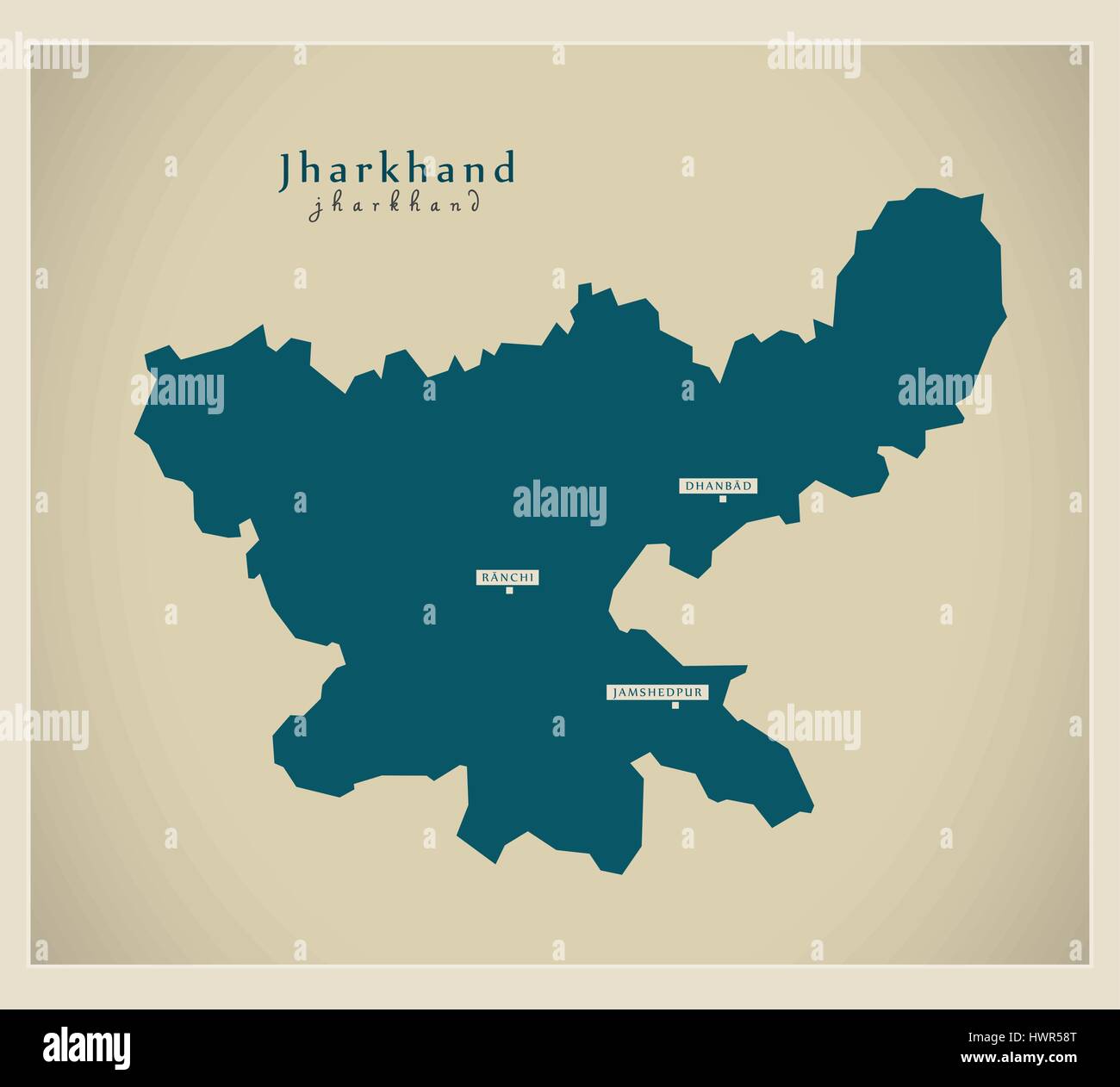 Jharkhand map hi-res stock photography and images - Alamy
