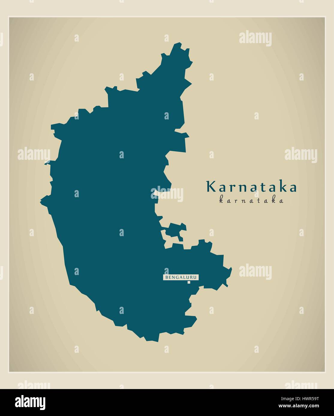 Karnataka map hi-res stock photography and images - Alamy