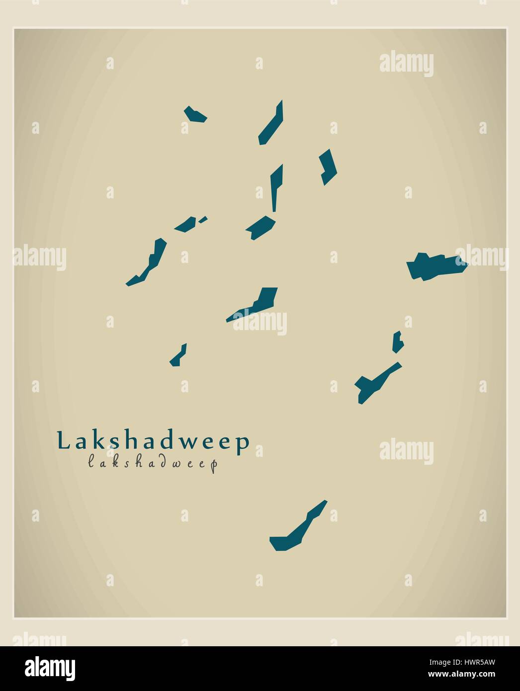 Modern Map - Lakshadweep IN Stock Vector Image & Art - Alamy