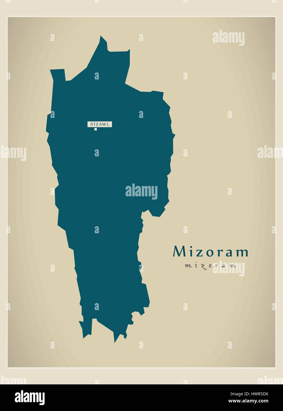 Mizoram map Stock Vector Images - Alamy