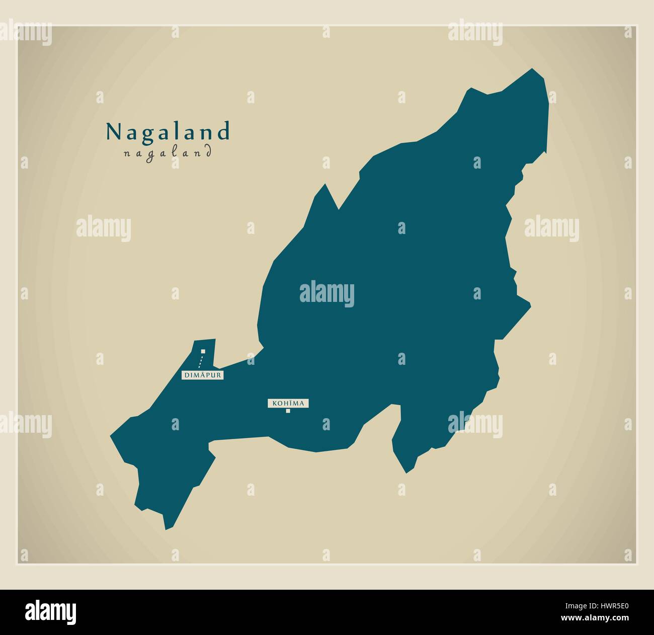Nagaland map hi-res stock photography and images - Alamy