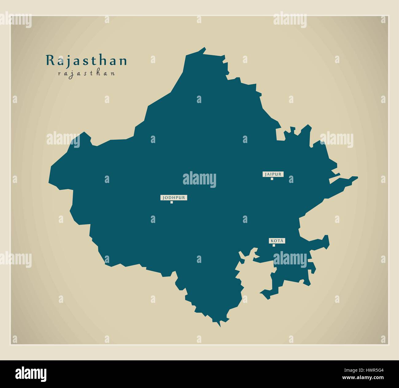Rajasthan map hi-res stock photography and images - Alamy