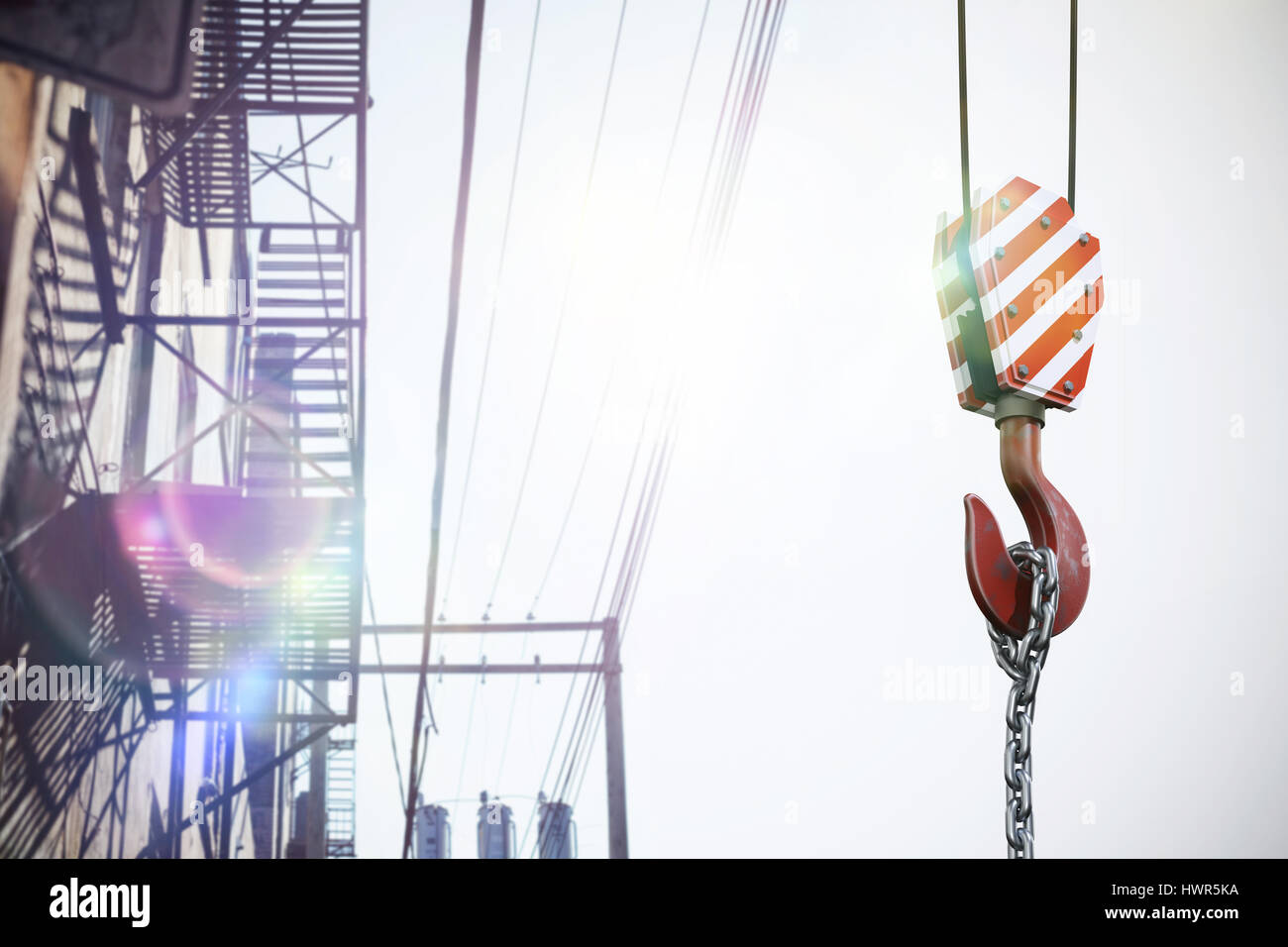 Hook for electric cables hi-res stock photography and images - Alamy