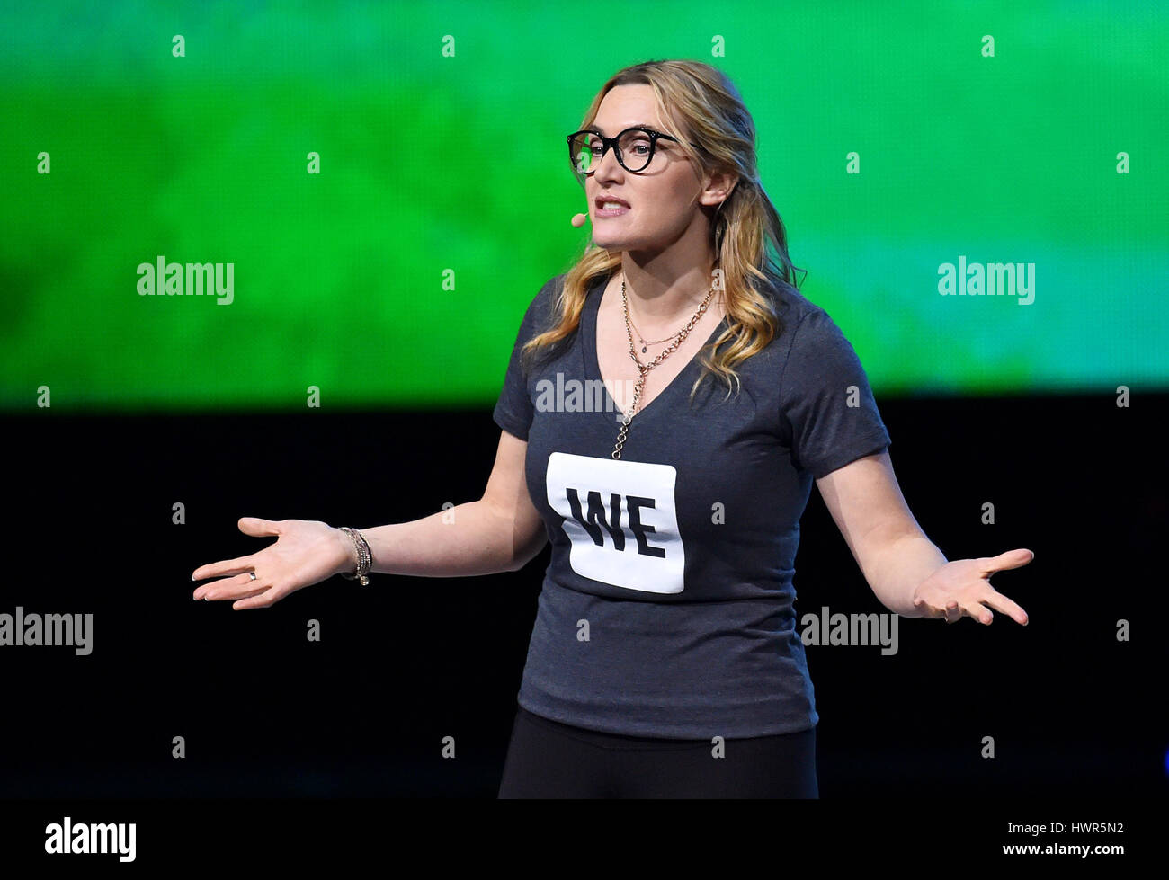 Kate Winslet on stage at the We Day UK charity event and concert, The ...