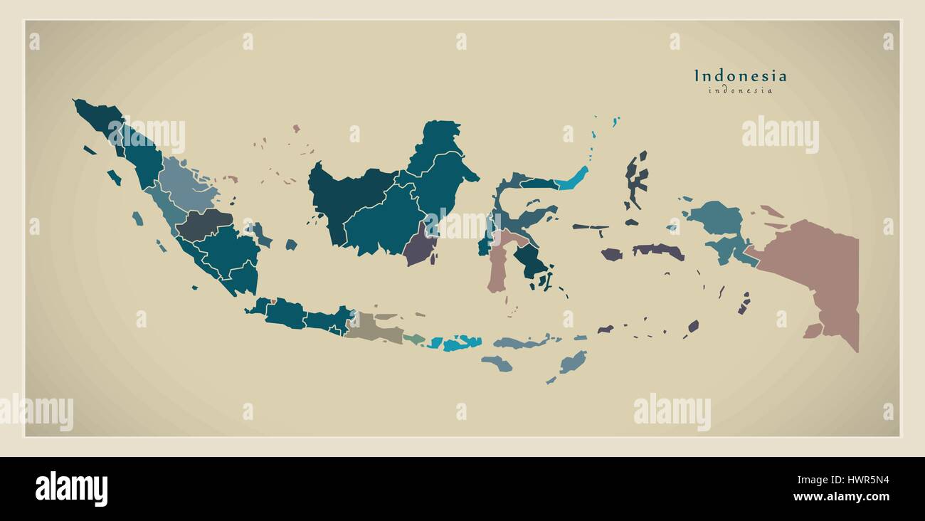 Map of indonesia hi-res stock photography and images - Alamy