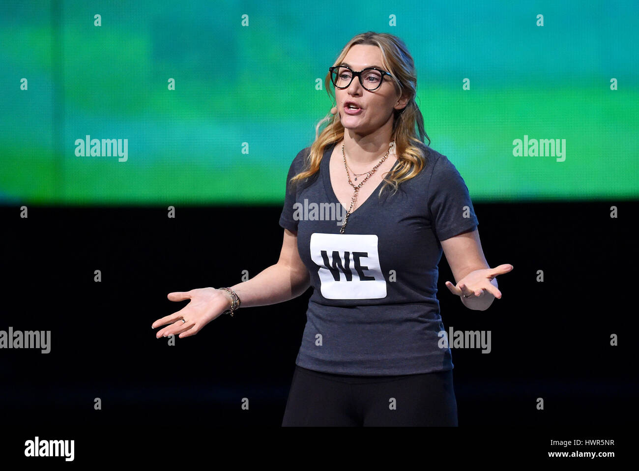 Kate Winslet on stage at the We Day UK charity event and concert, The ...