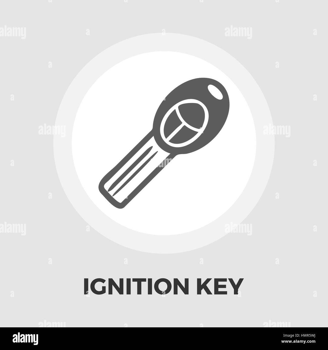 Ignition key icon vector. Flat icon isolated on the white background ...