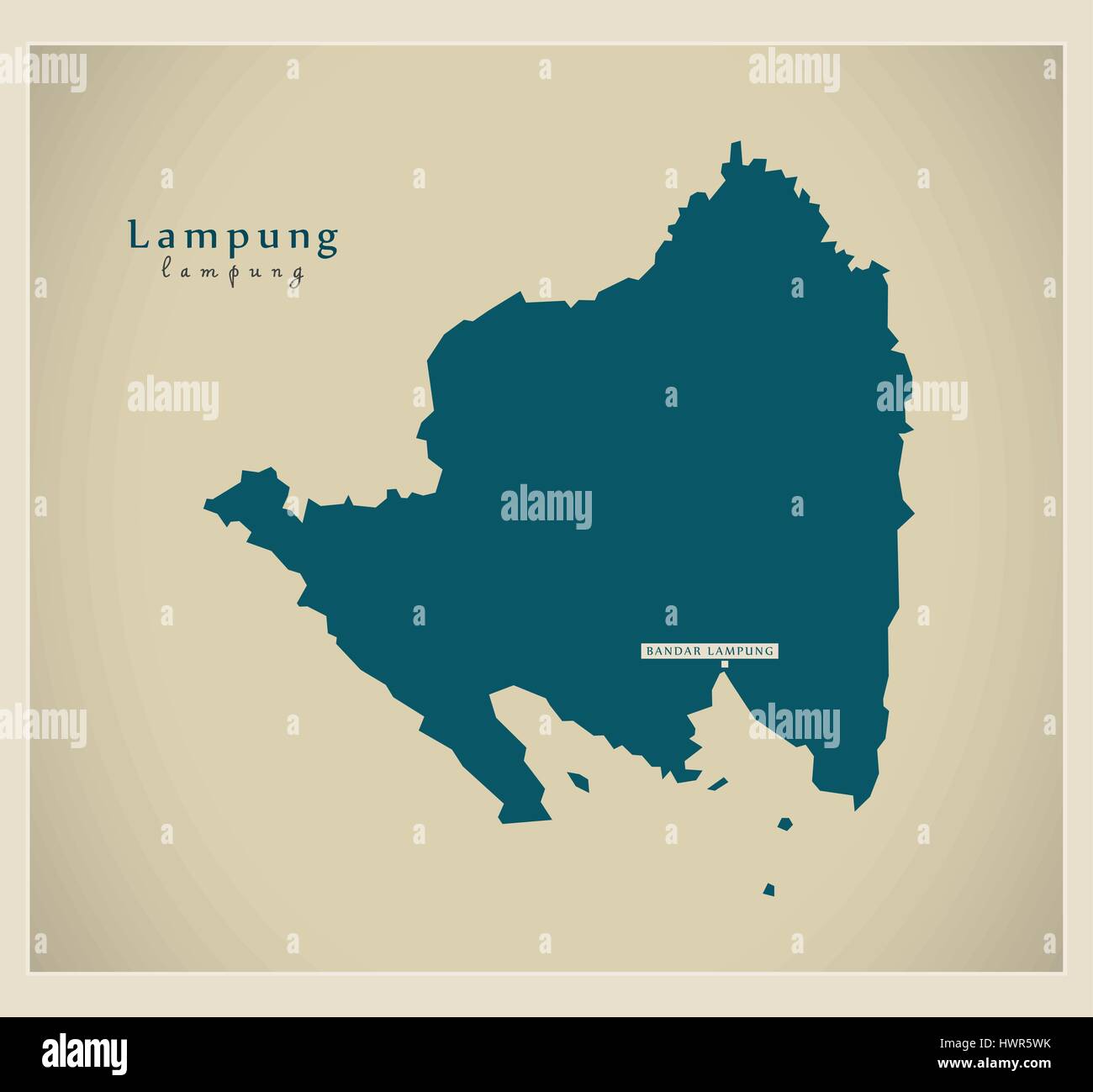 Map of lampung Stock Vector Images - Alamy