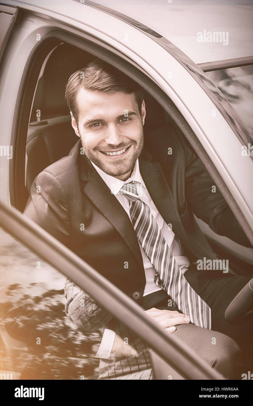 Portrait man sitting drivers seat hi-res stock photography and images ...
