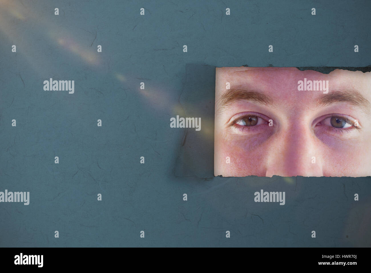 Man red eyes staring at computer hi-res stock photography and images ...