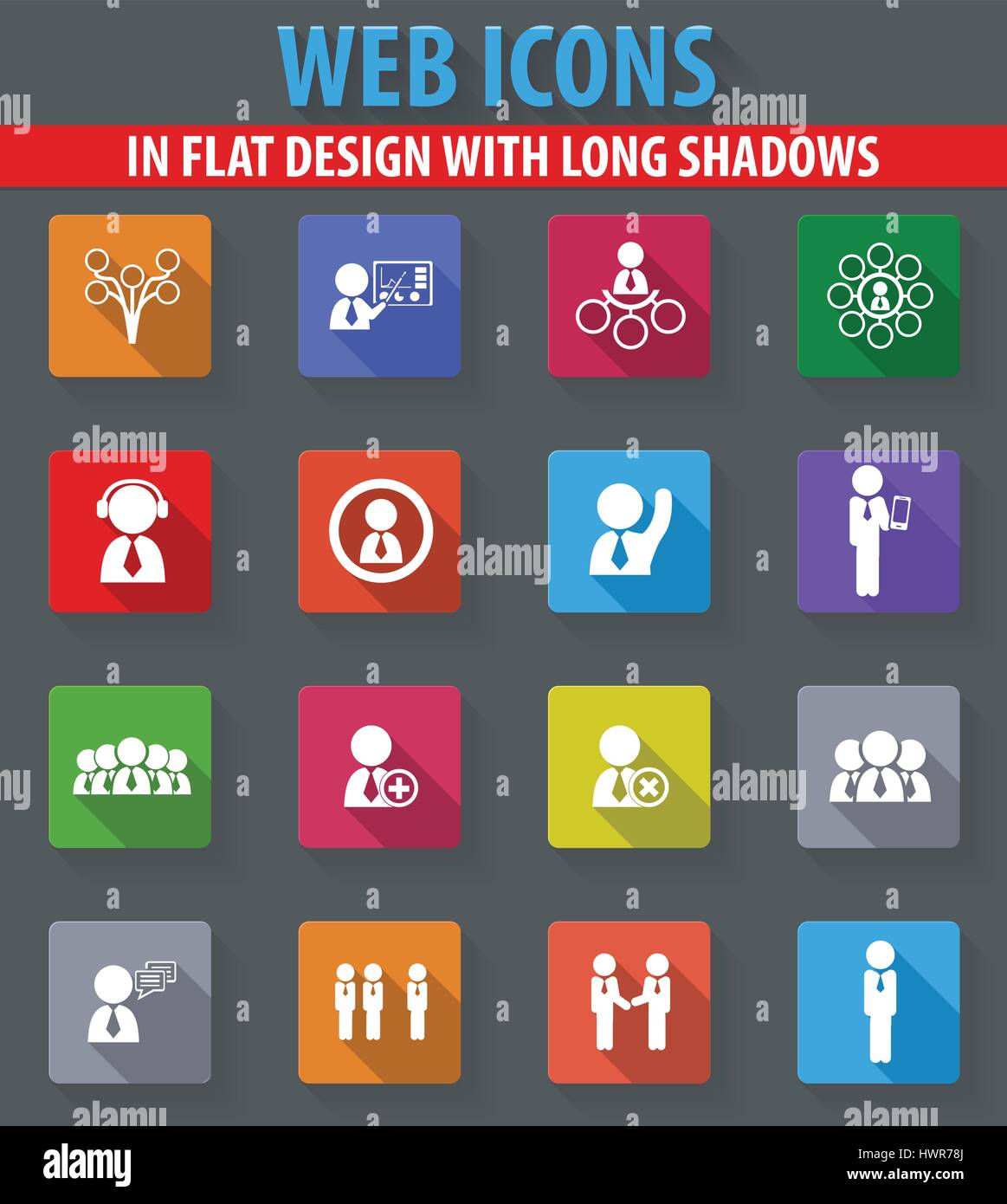 Long shadows people Stock Vector Images - Alamy