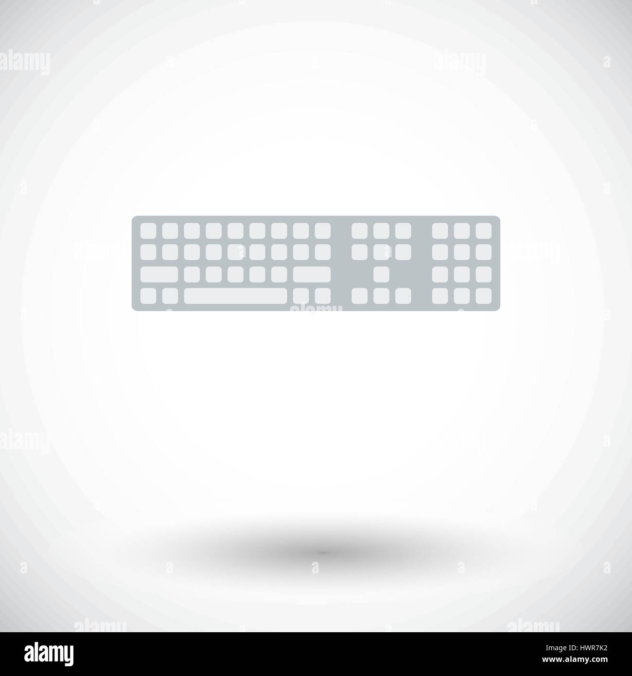 Keyboard. Single flat icon on white background. Vector illustration ...