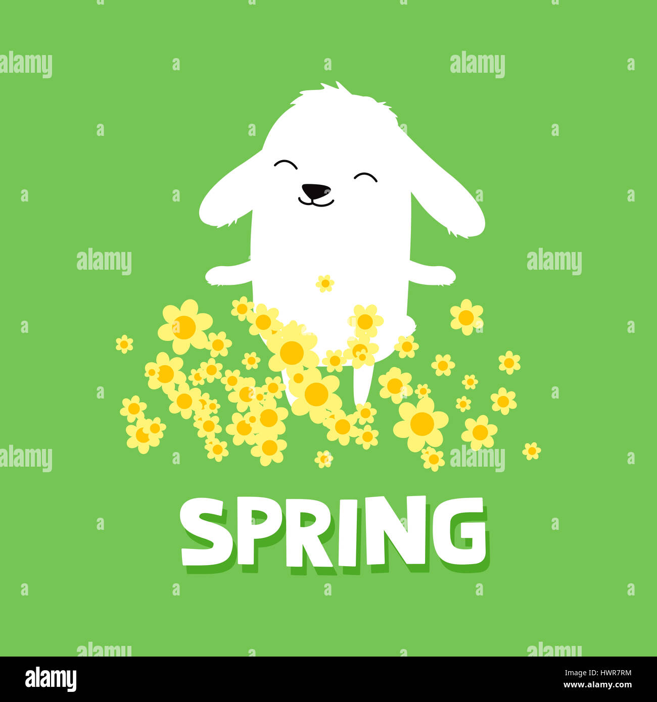 Cartoon spring and flowers hi-res stock photography and images - Alamy