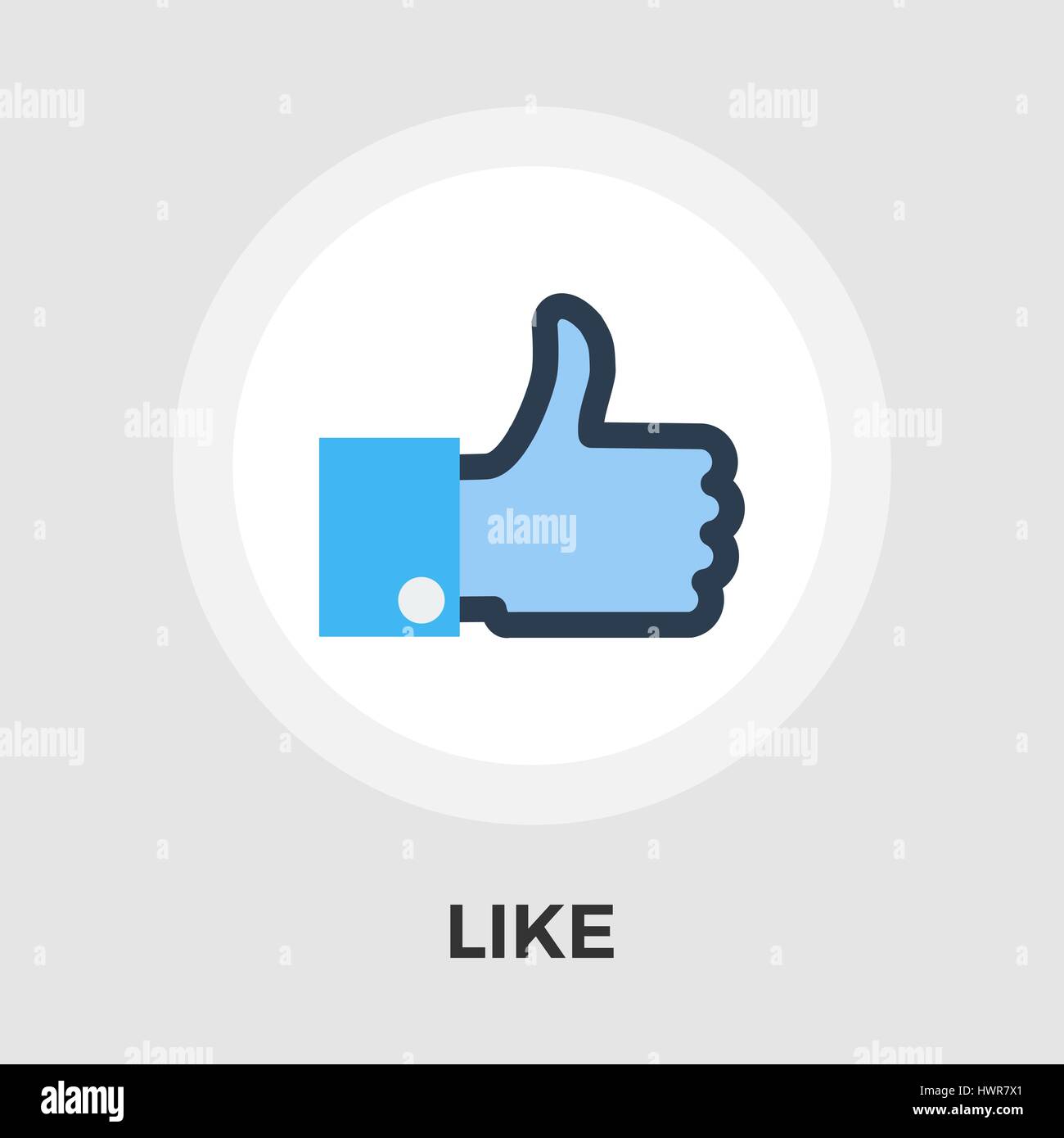 Like icon vector. Flat icon isolated on the white background. Editable ...