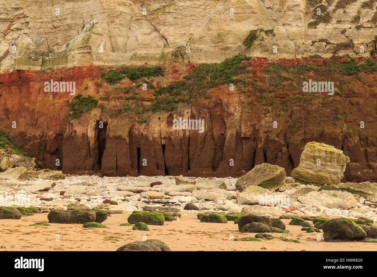 Hunstanton cliffs carstone hi-res stock photography and images - Alamy