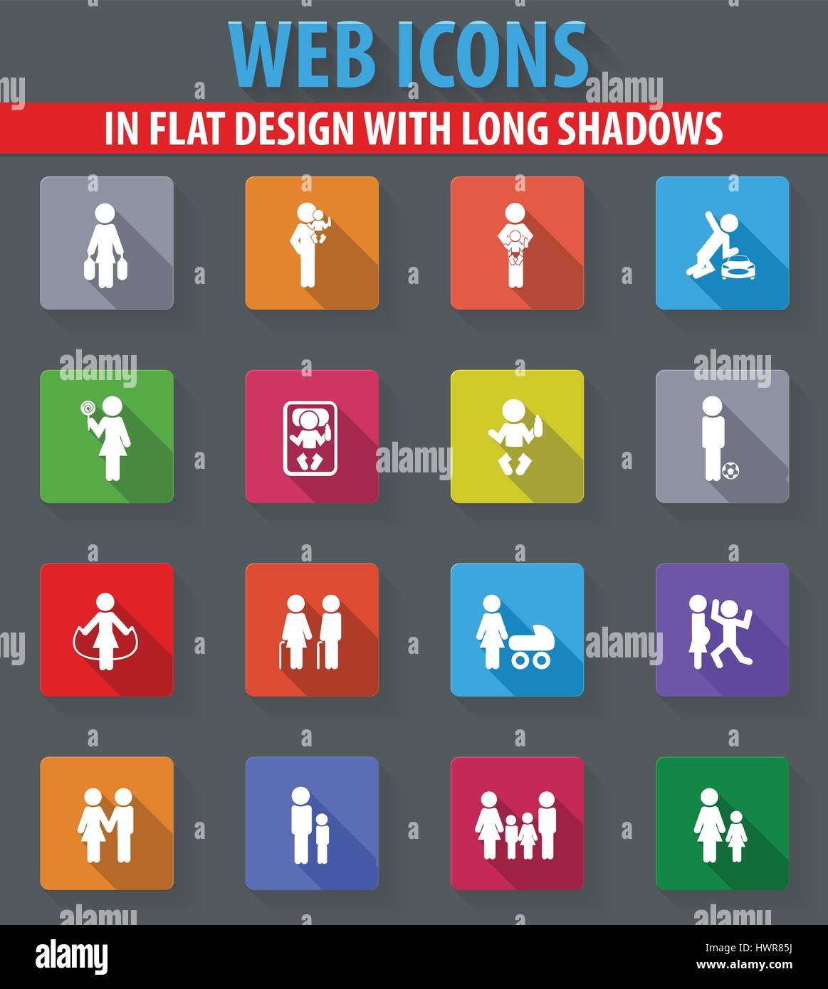 My family stickers Stock Vector Images - Alamy