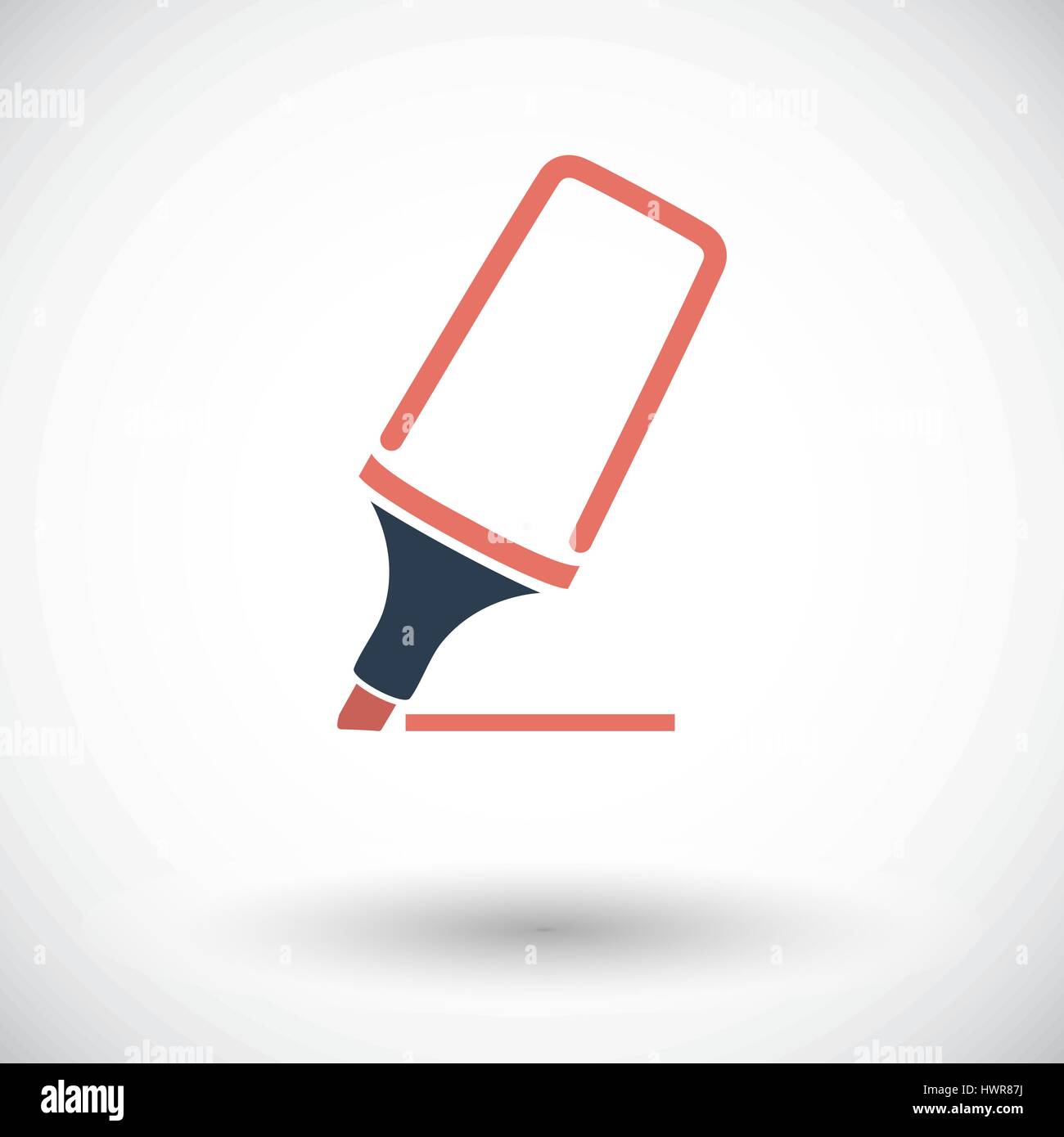 Marker. Single flat icon on white background. Vector illustration Stock ...