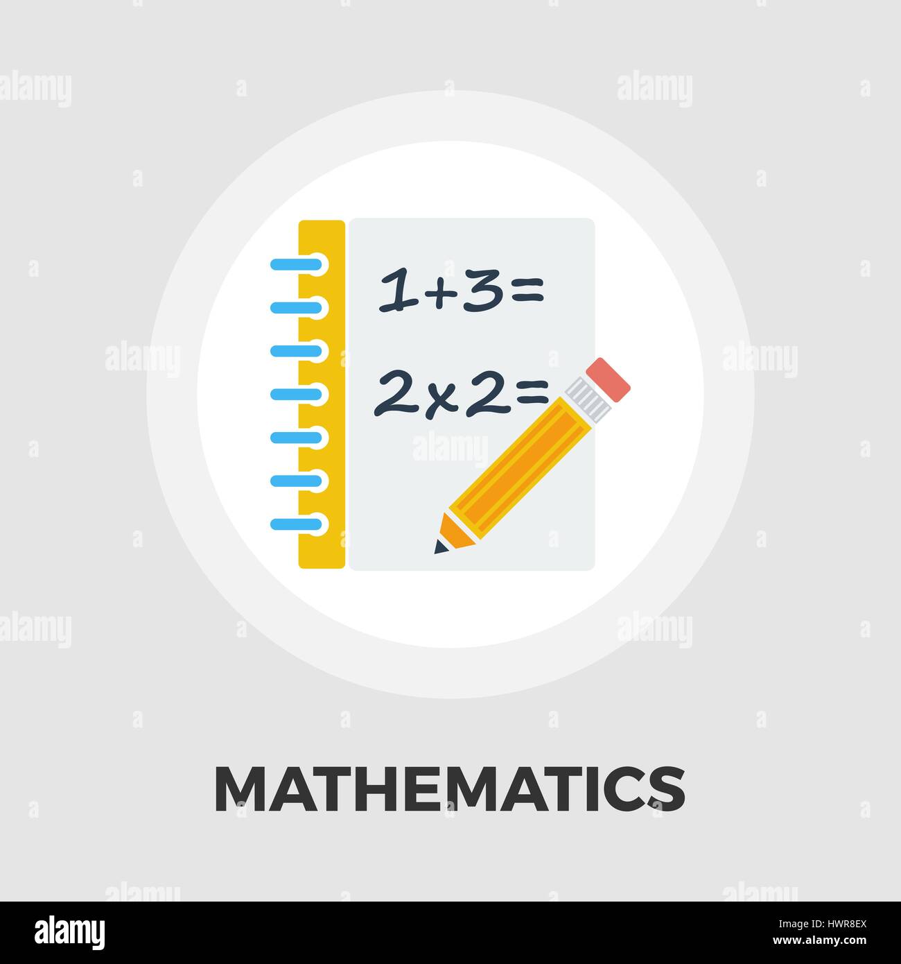 Mathematics icon vector. Flat icon isolated on the white background ...