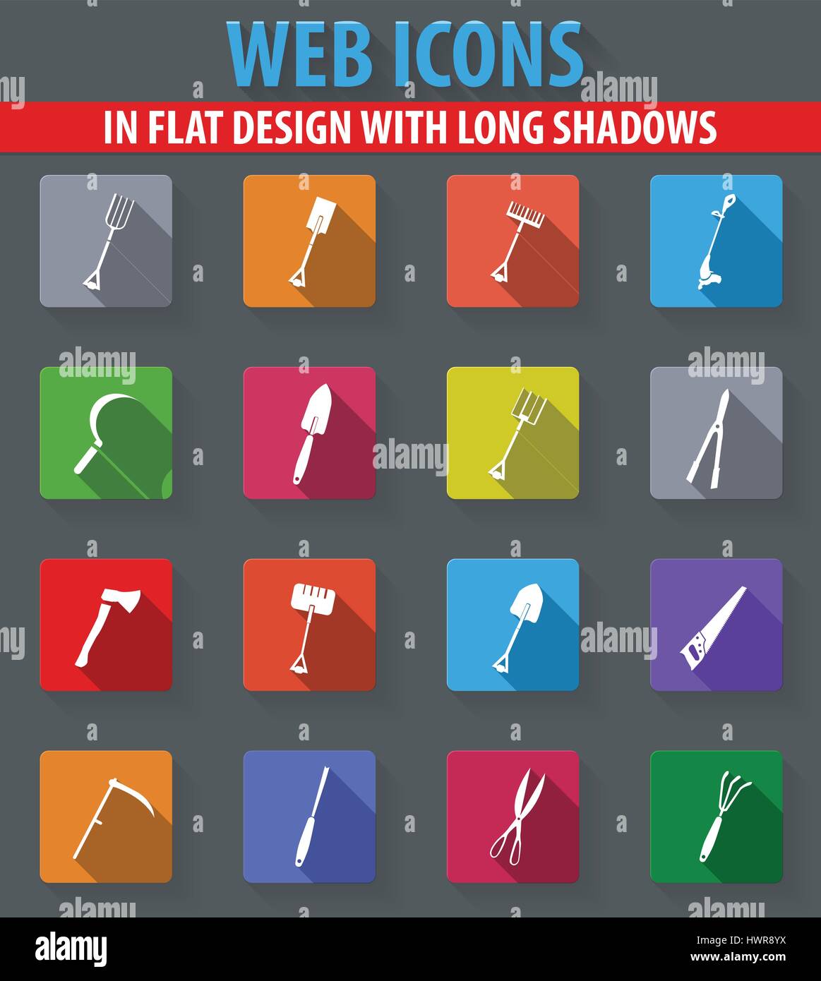 Wheelbarrow and broom Stock Vector Images - Alamy